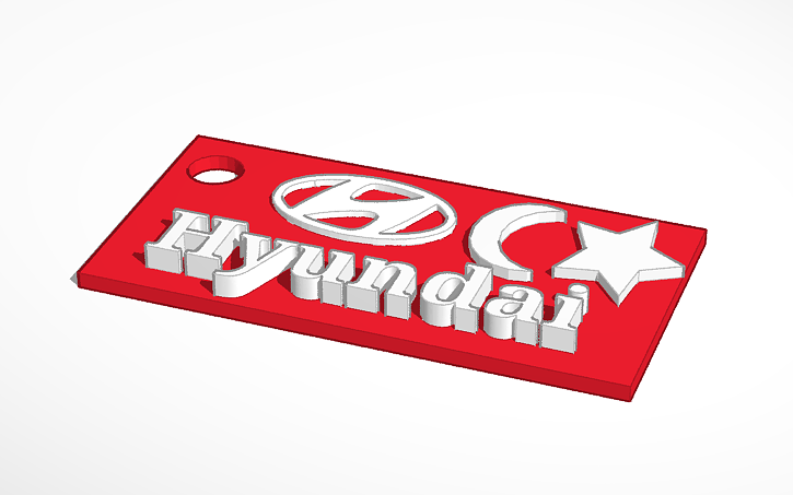 3D design Hyundai Logo - Tinkercad