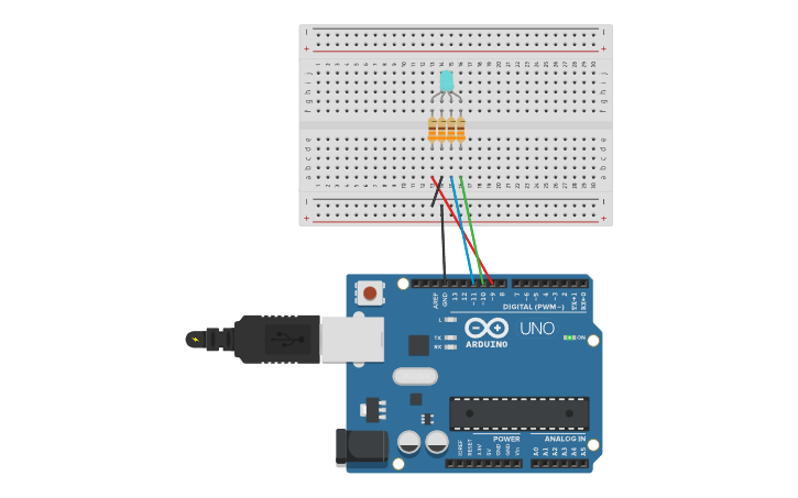 Circuit design Practica 15 - Tinkercad