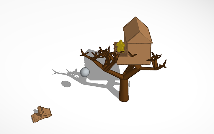 3D design treehouse - Tinkercad
