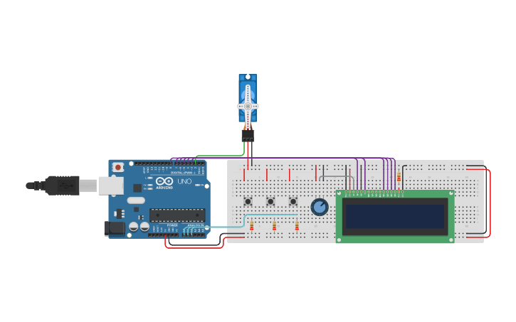 Circuit design SMART ELEVATOR - Tinkercad