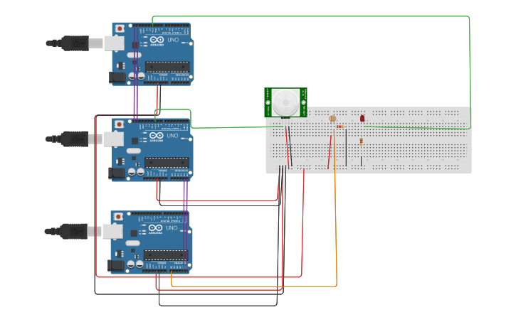Circuit design I2C - Tinkercad