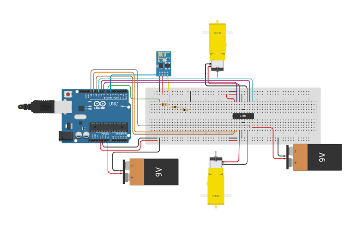 Circuit design Efe bluetooth araba - Tinkercad
