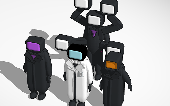 3D design Tv man - Tinkercad