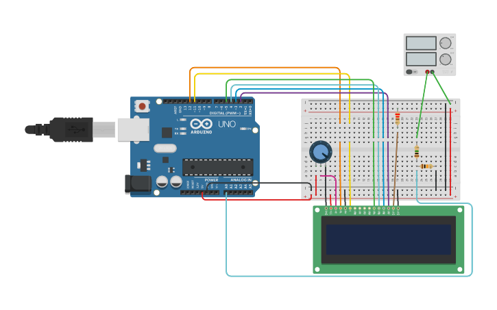 Circuit design Voltmeter using Arduino Uno - Tinkercad Circuit design Voltmeter using Arduino Uno - Tinkercad