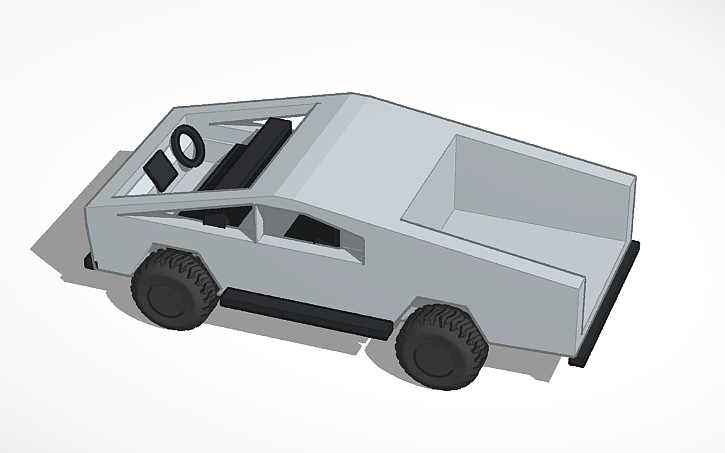 3D design Tesla Cybertruck model - Tinkercad
