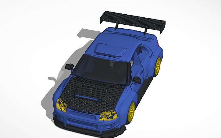 3D design Subaru WRX carbon edition - Tinkercad