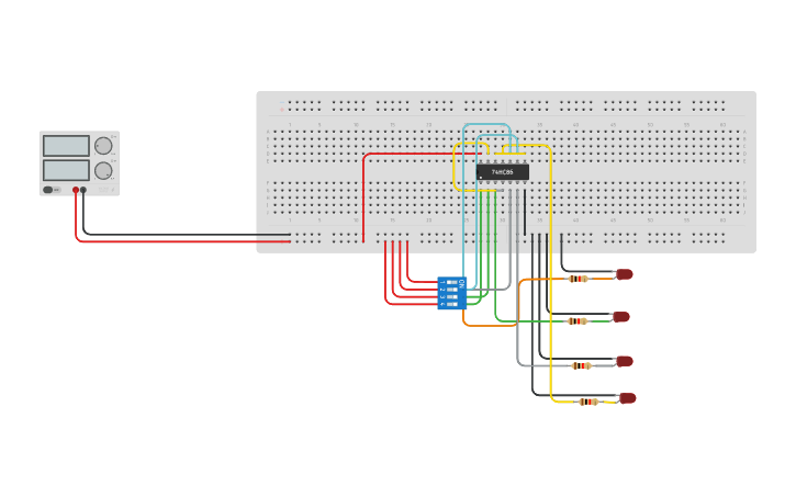 Circuit design Gray code to Binary | Tinkercad