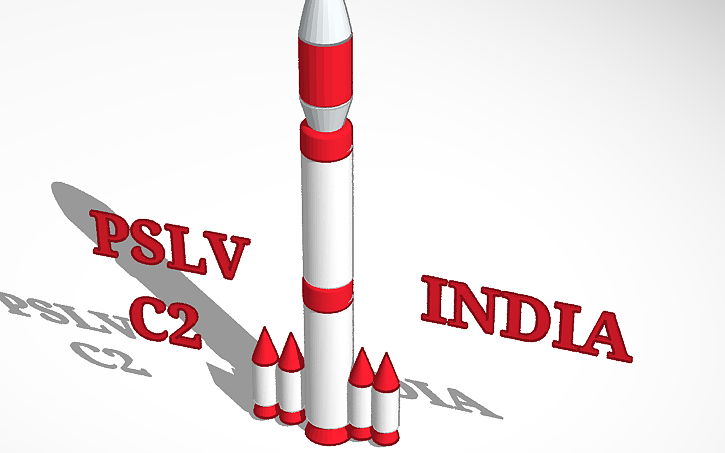 3D design PSLV C2 - Tinkercad