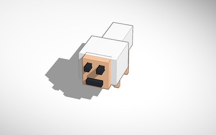 3D design mincraft sheep - Tinkercad