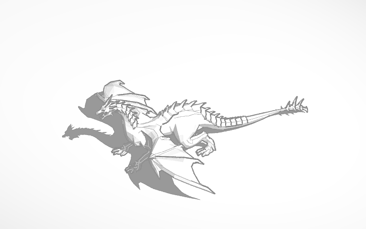 3D design dragon - Tinkercad