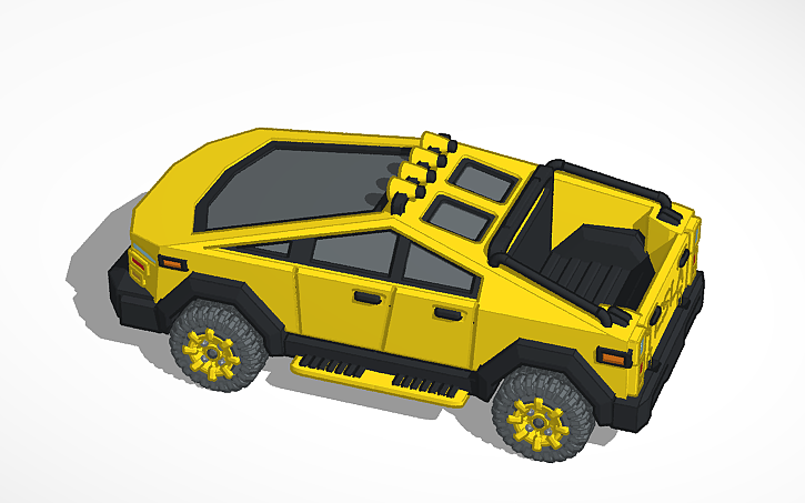 3D design My take on a Cyber / Tesla Truck - Sports Edition - Tinkercad