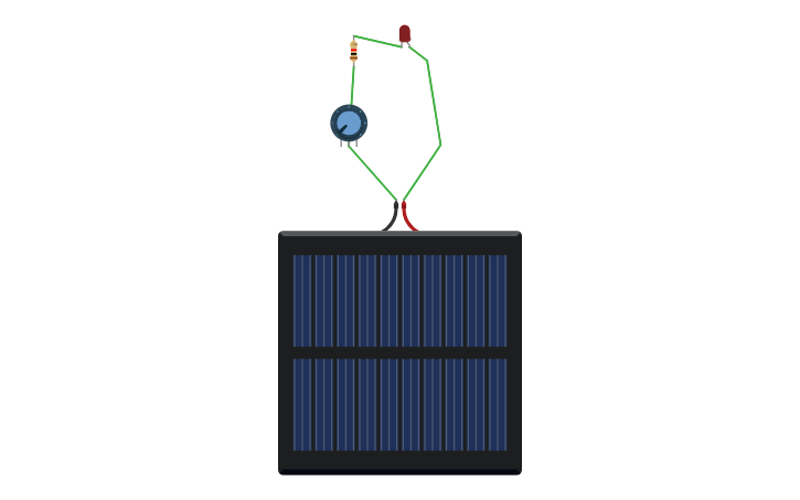 Circuit design panel solar - Tinkercad
