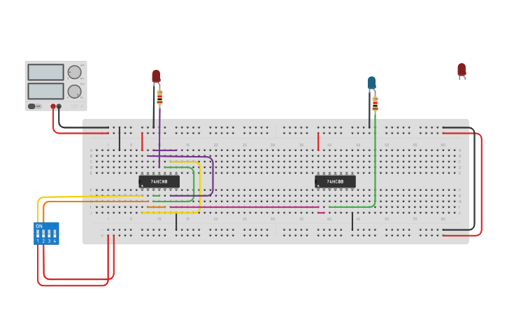 Circuit design half subtractor using universal gates | Tinkercad
