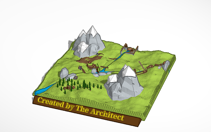 3d Design Landscapes Plains Diorama Tinkercad