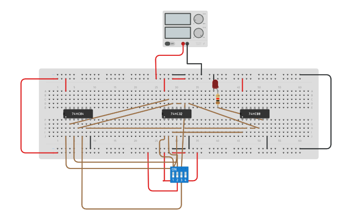 Circuit design pos(0,1,3,6)_Siva Keerthi_22043 - Tinkercad