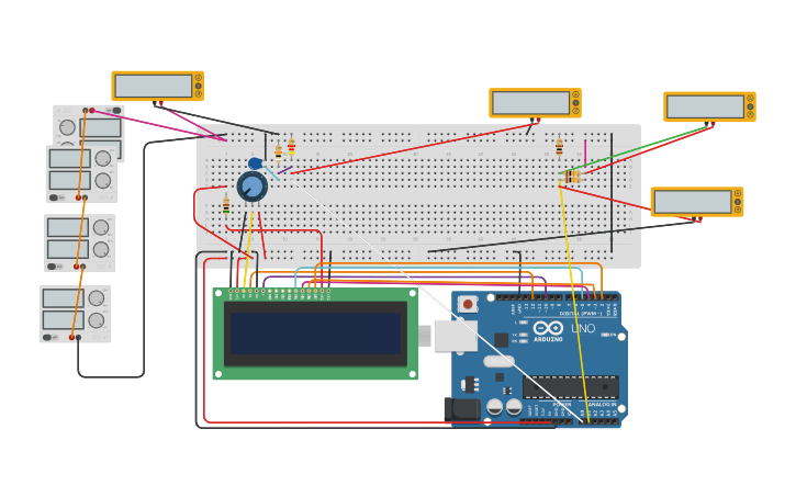 Circuit Design Electrophoresis Voltmeter Ampermeter Tinkercad