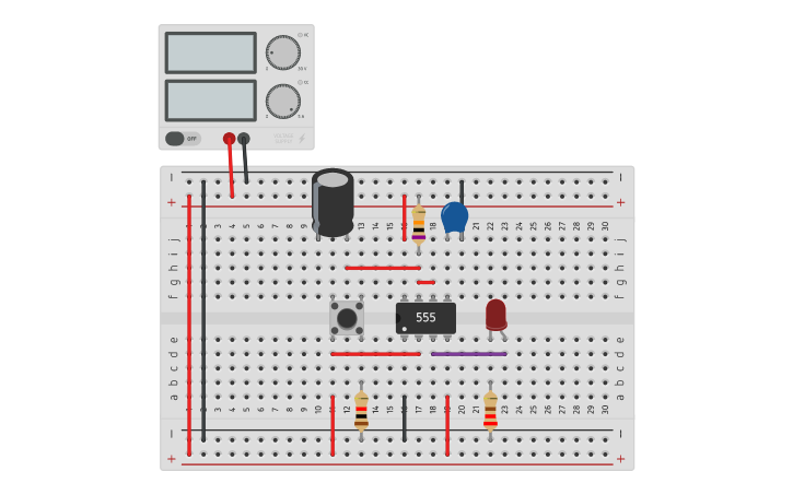 Circuit design Circuito 555 - Tinkercad