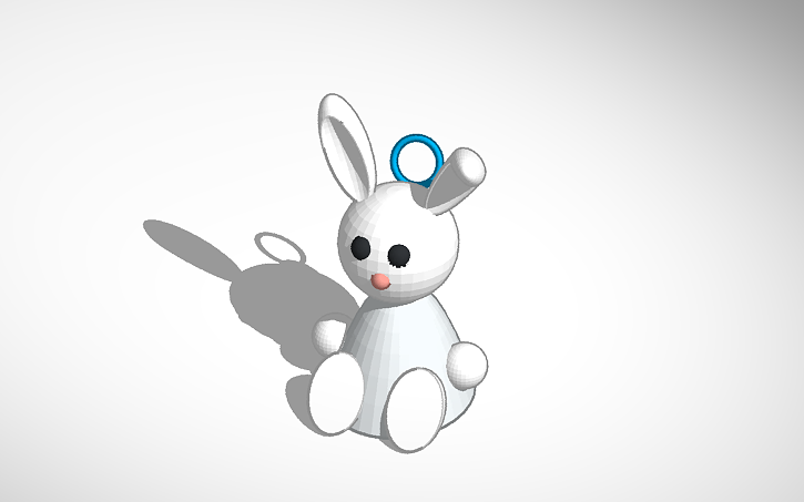 3D design Bunny Keychain KCI - Tinkercad
