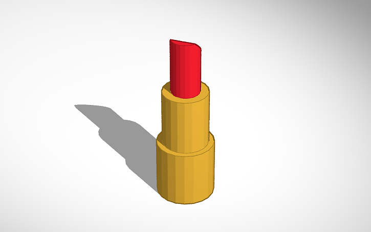 3D design Lip Stick - Tinkercad