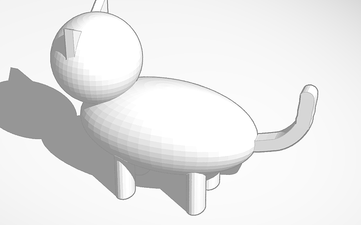 3D design cat | Tinkercad