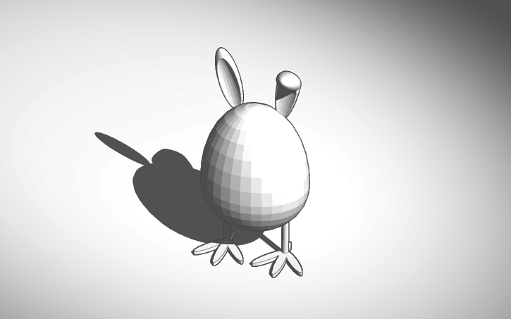 3D design Easter Decoration - Tinkercad
