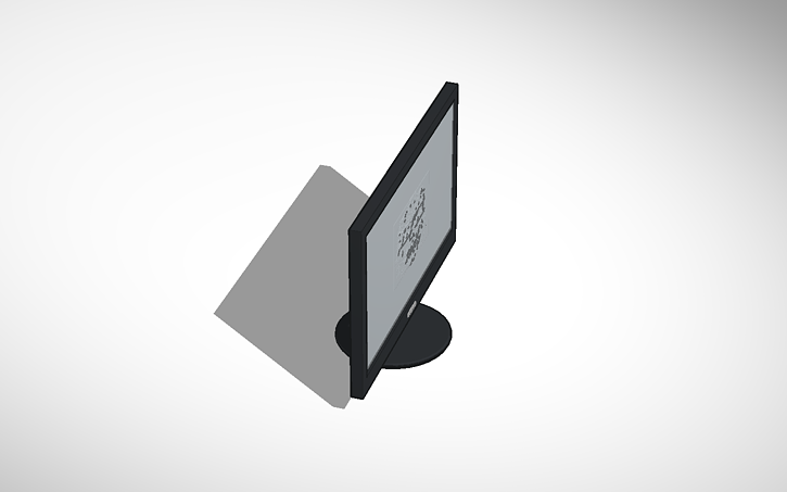 3D design computer monitor - Tinkercad