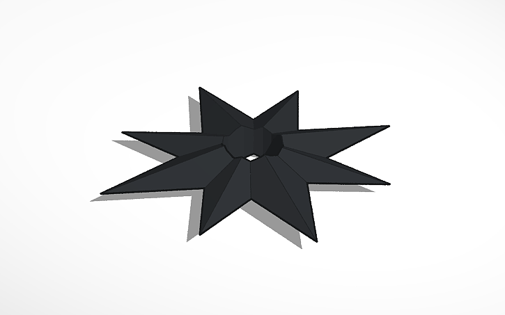 3D design 8 Point Shuriken - Tinkercad