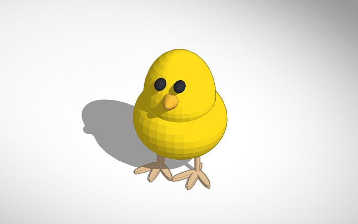 3D design chick chick chicken - Tinkercad