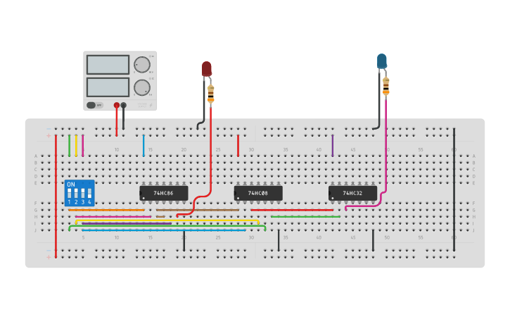 Circuit design EXP 4 : FULL ADDER USING BASIC GATES | Tinkercad