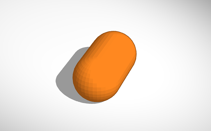 3D design Capsule Shape - Tinkercad
