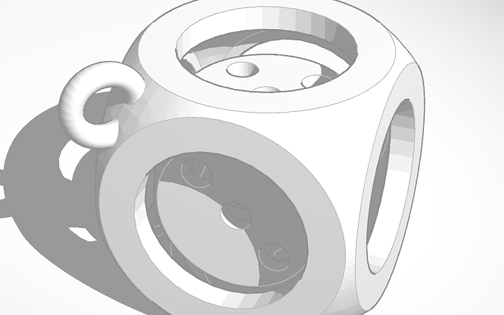 3D design Dice key ring | Tinkercad