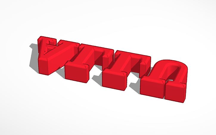 3D design text - Tinkercad