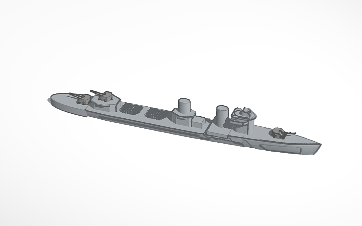 3D design Fubuki Class - Tinkercad