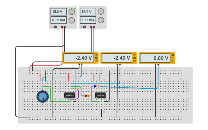 Circuit design Buffer amplificador inversor - Tinkercad