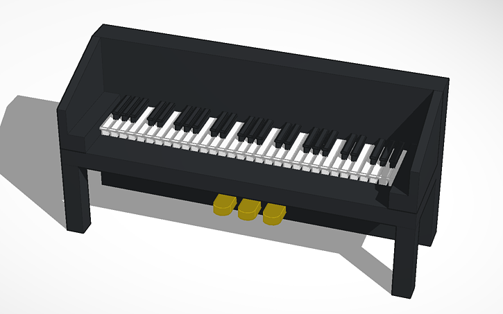 3D design piano - Tinkercad