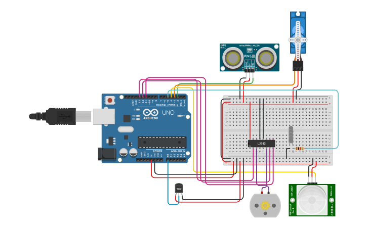 Circuit design Smart Home - Tinkercad