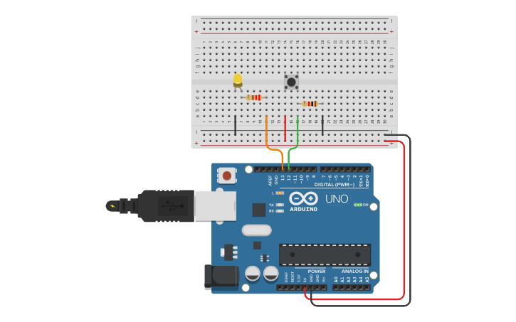 Circuit design EDI - Toogle output by one input | Tinkercad