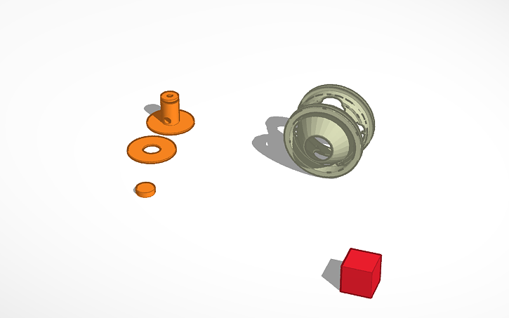3D design 3mm wheel hub - Tinkercad