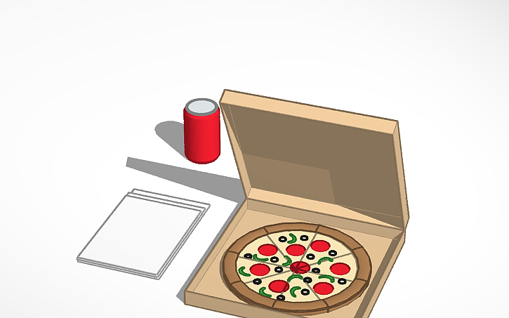 3D design Pizza Meal | Tinkercad