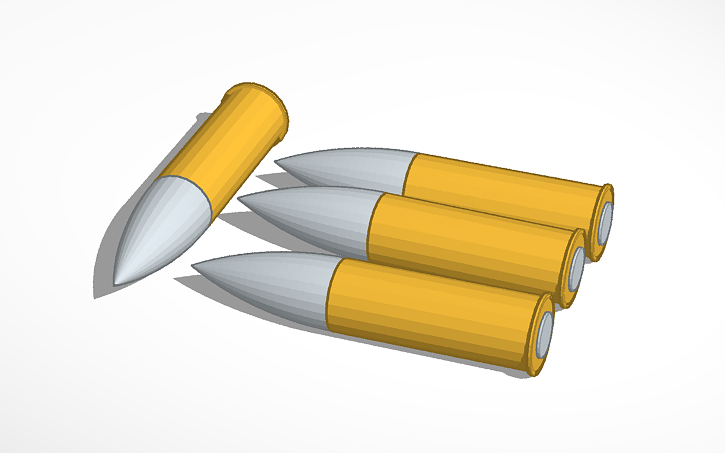 3D design Bullets - Tinkercad
