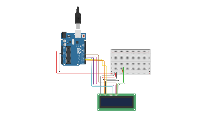Circuit design Ecran LCD Space Invaders - Tinkercad
