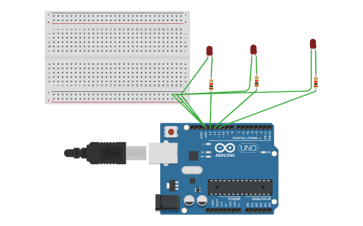 Circuit design LED | Tinkercad