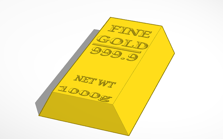 3D design GOLD - Tinkercad