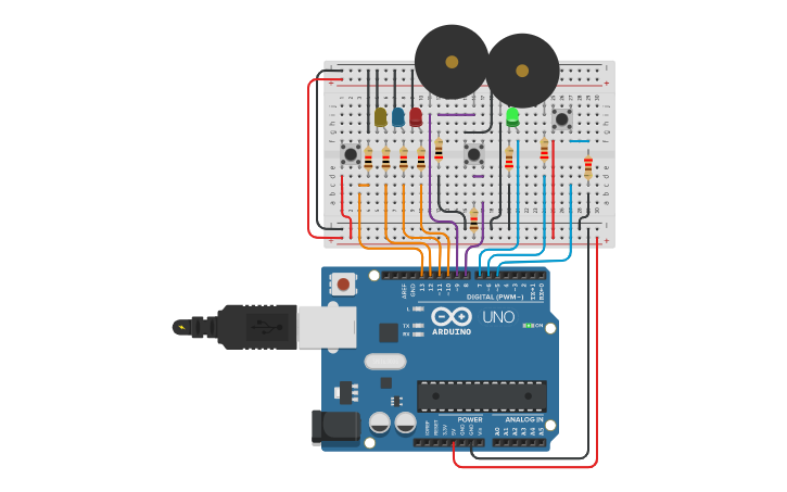 Circuit design Arduino design - Tinkercad