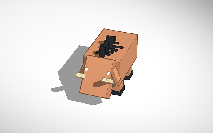 3D design minecraft hoglin - Tinkercad