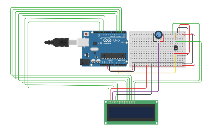 Circuit design temperature LM35 sensor and display the temperature ...