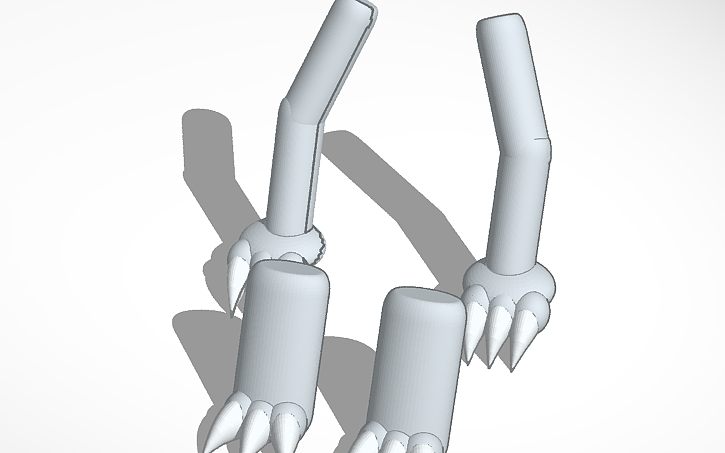 3D design Furry/Monster Hands&Legs Template - Tinkercad