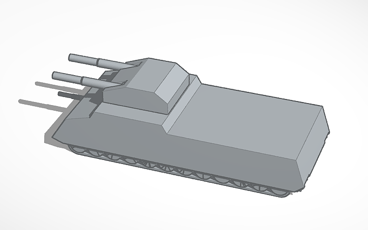 3D design P-1000 Ratte tank (German) - Tinkercad