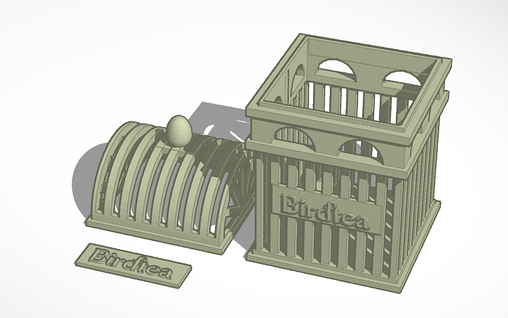 3D design Birdtea Bird Cage - Tinkercad