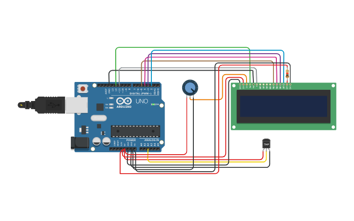 Circuit design workshop-digital thermometer - Tinkercad